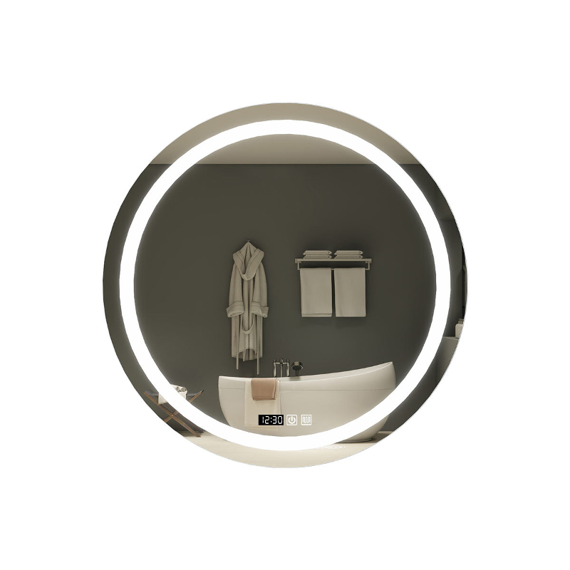 Modern Round Led Light Mirror Wall Mounted Touch Screen Smart Mirror ...