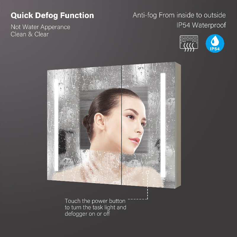 Size Customized Touch Sensor Switch Bathroom Medicine Cabinets Multi ...