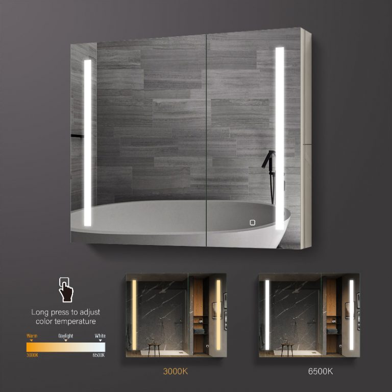 Size Customized Touch Sensor Switch Bathroom Medicine Cabinets Multi ...