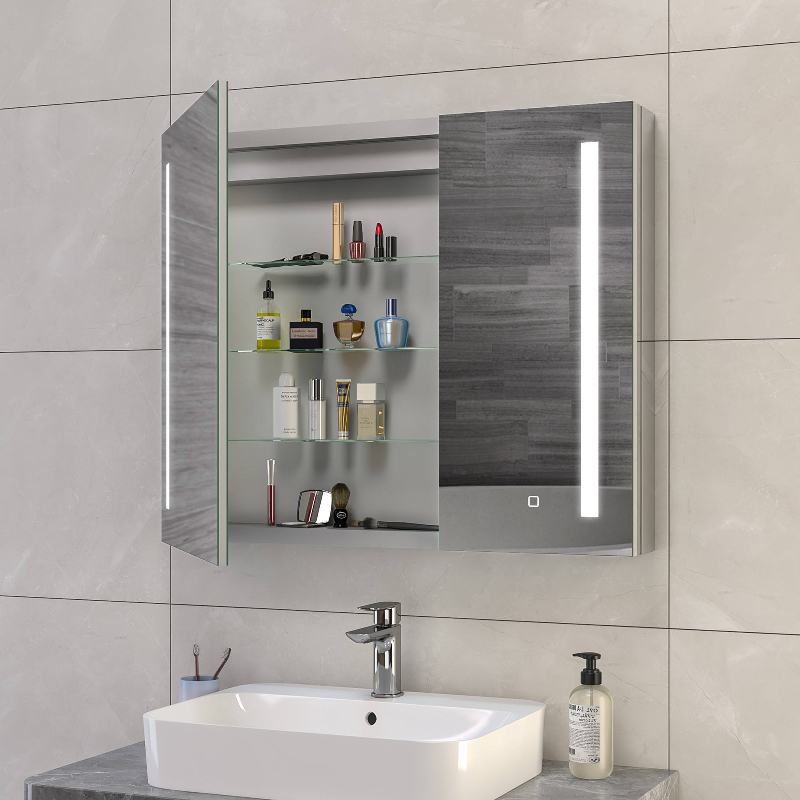 Size Customized Touch Sensor Switch Bathroom Medicine Cabinets Multi ...