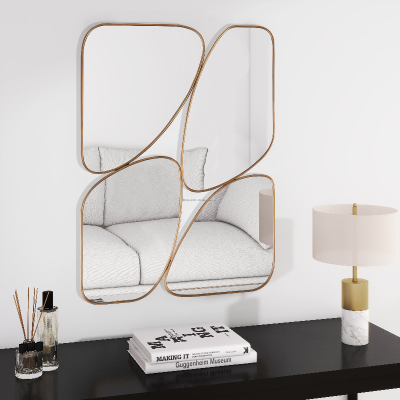 Wholesale Modern Design Living Room Mirror Hotel Gold Frame ...